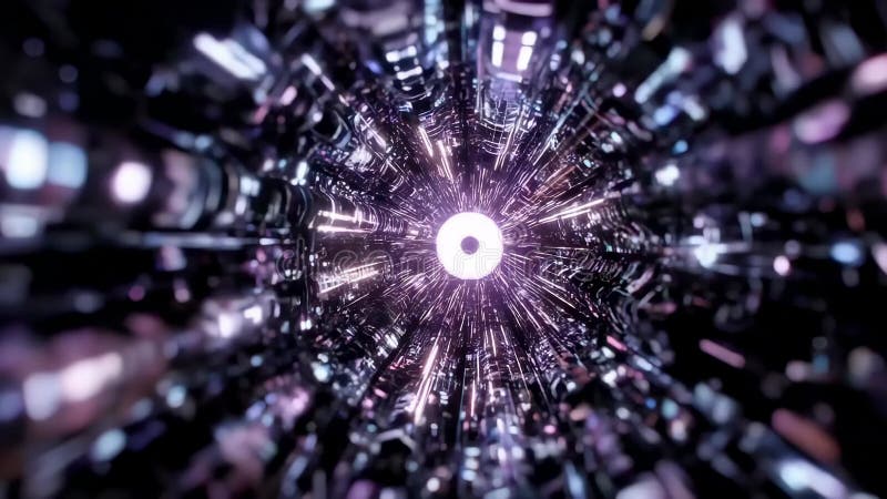 Flying through Glowing Sci-fi Tunnel Vj Loop Background Stock Footage ...