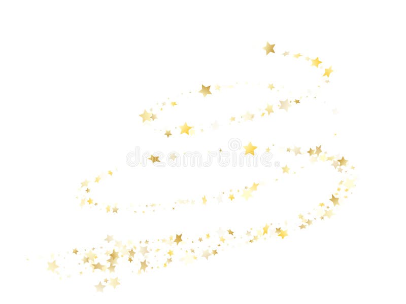 Flying Gold Star Sparkle Vector with White Background. Stock Vector ...