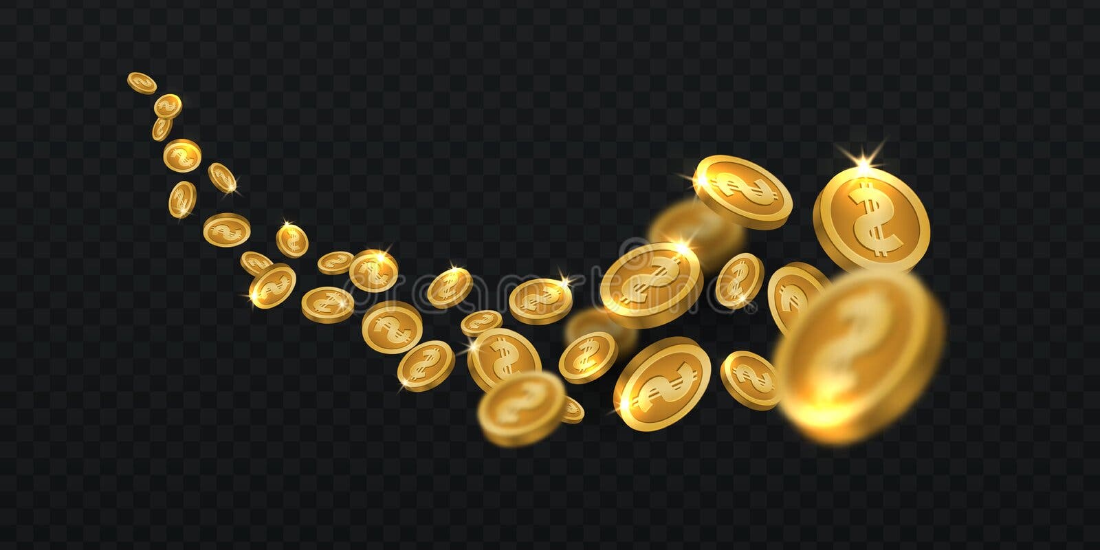Golden Coins Rain Stock Illustrations 8 378 Golden Coins Rain Stock