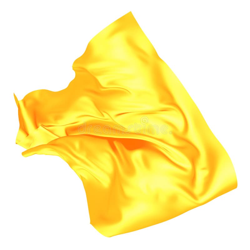 Flying Golden Luxury Silk Satin Cloth. Design Element Stock ...