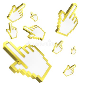 3d Golden Mouse Pointer Stock Illustrations – 33 3d Golden Mouse ...