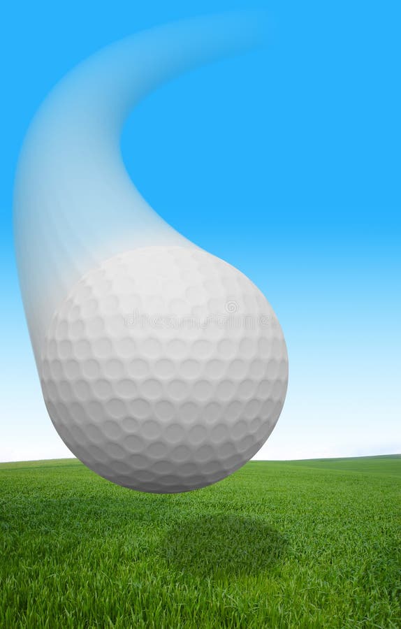 Flying Golf Ball stock photo. Image of moving, clouds - 2133028