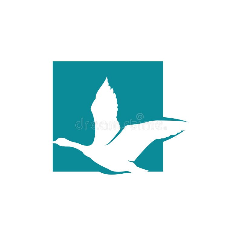 Flying Goose Vector Illustration, Bird Logo Design Inspiration Stock ...