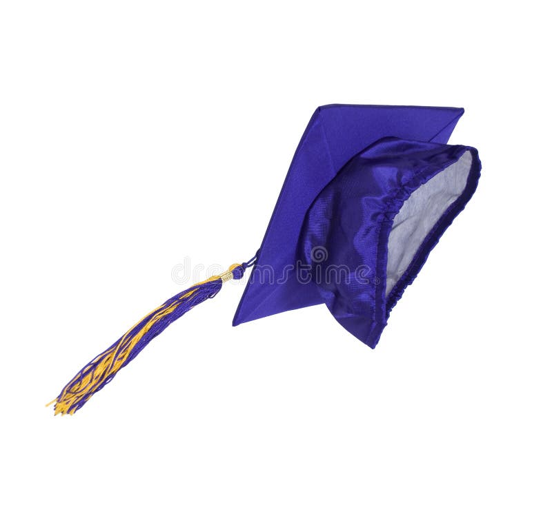 Graduation Caps Flying in the Air Stock Photo - Image of school, copy ...