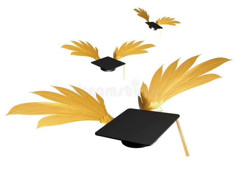 Graduation Caps Flying Stock Illustrations – 754 Graduation Caps Flying ...