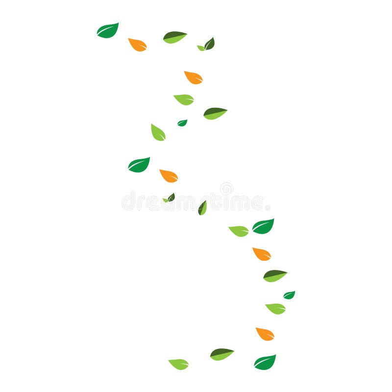 Flying green leaf icon stock vector. Illustration of business - 245317028