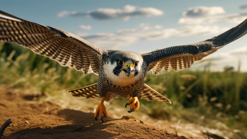 Flying Hawk stock image. Image of predation, avian, hunting - 363137229