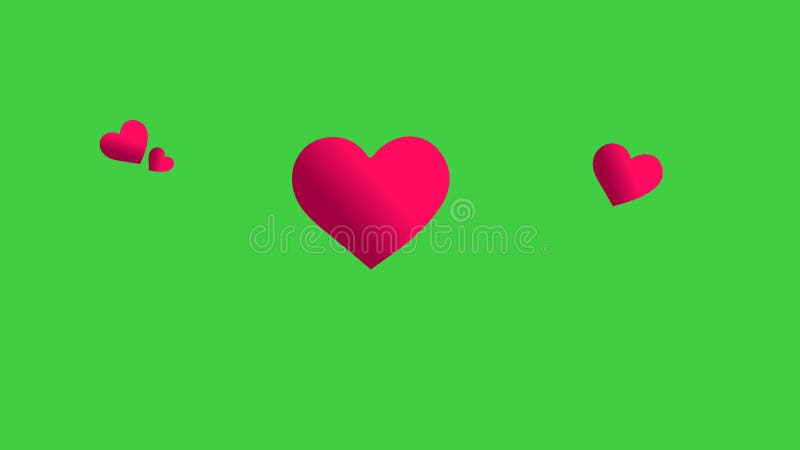 Flying Heart Animated Illustration Suitable for Valentine Background ...
