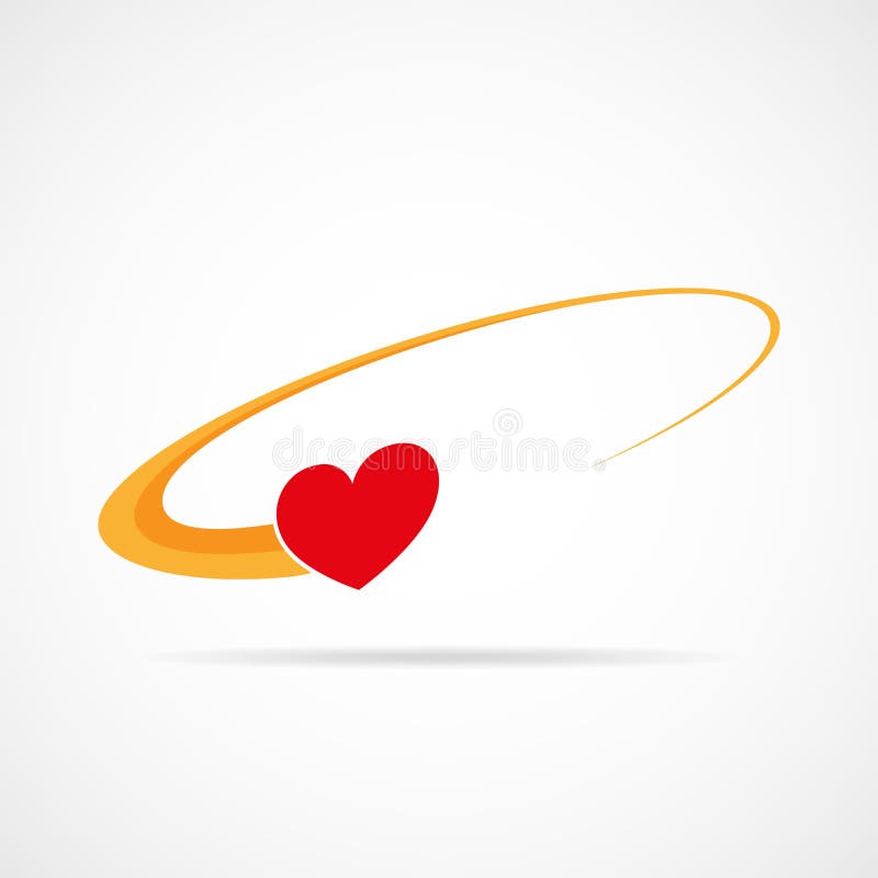 Flying Heart Icon. Vector Illustration. Stock Illustration ...