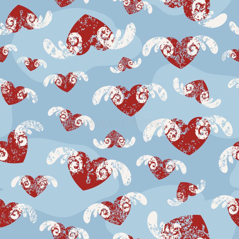 Flying Heart stock vector. Illustration of black, cupid - 11467062