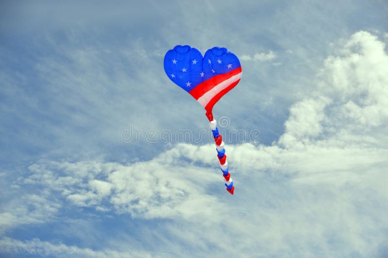 Flying Heart (2) stock image. Image of blue, stripes - 49790833