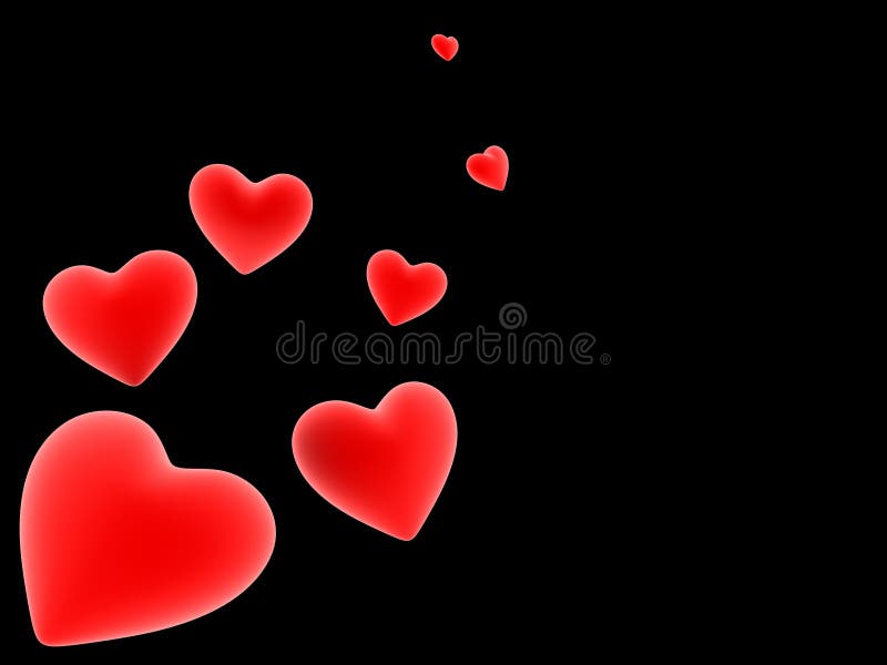 Flying hearts stock illustration. Illustration of cupid - 1586946