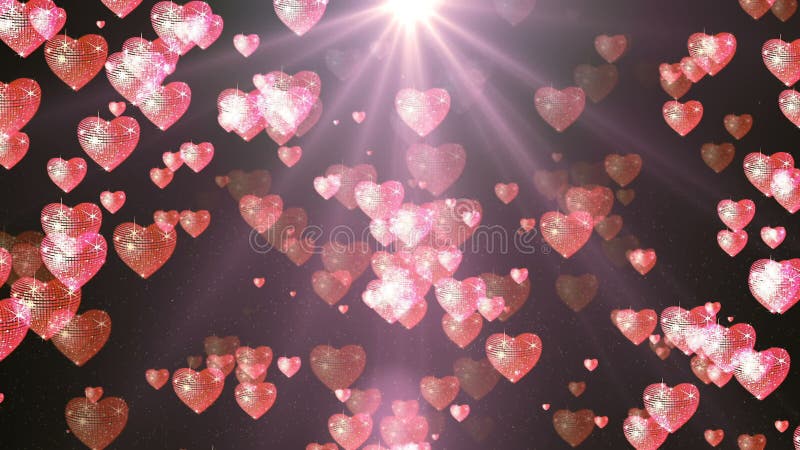 Flying Hearts. Abstract Background Stock Illustration - Illustration of ...