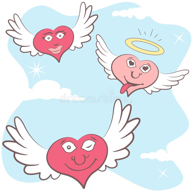 Flying Hearts Emotion Stock Illustrations – 1,963 Flying Hearts Emotion ...
