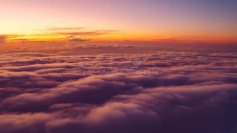 Flying in Heavens Above the Clouds in the Sky during Sunset Stock Video ...