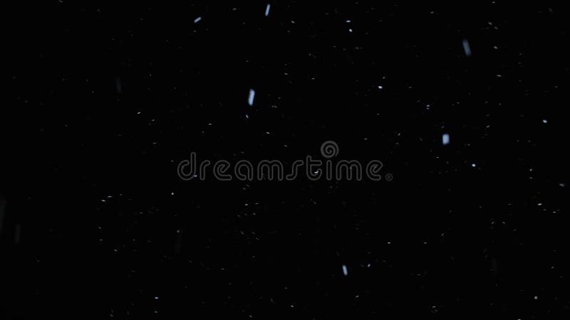Flying Heavy Snow on a Black Background of the Night Sky Stock Video ...
