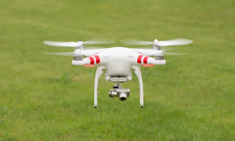 Flying Helicopter with Camera Stock Image - Image of innovation ...