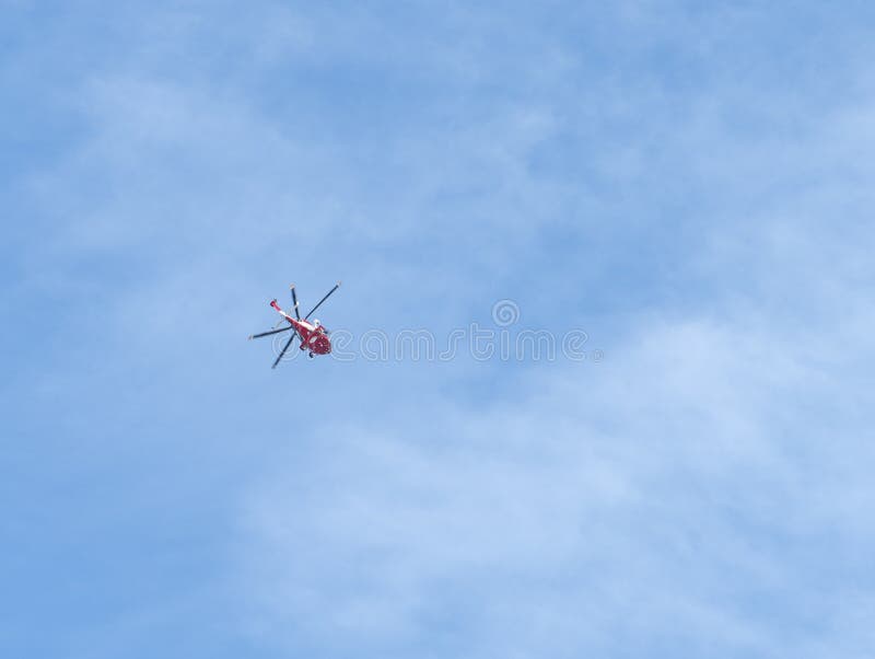 Flying helicopter stock photo. Image of side, high, helicopter - 263010426