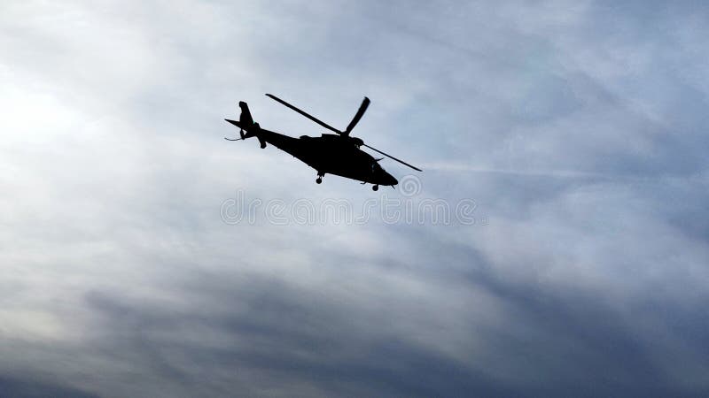 Flying Helicopters in the Sky. Stock Photo - Image of equipment, pilot ...