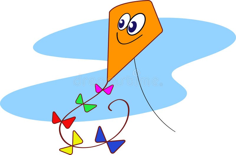 Flying high stock illustration. Illustration of kids, colourfull - 5254728