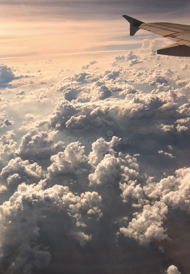 Flying High stock image. Image of high, sunset, airplane - 88735775