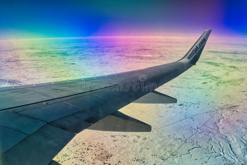 Flying High Early Morning at 45000 Feet Editorial Stock Photo - Image ...