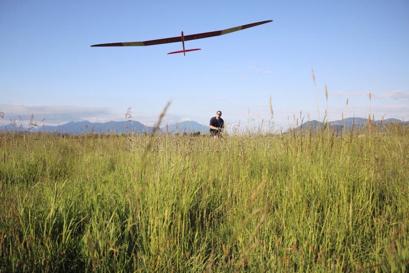 Flying His Glider stock photo. Image of flying, throw - 36354798