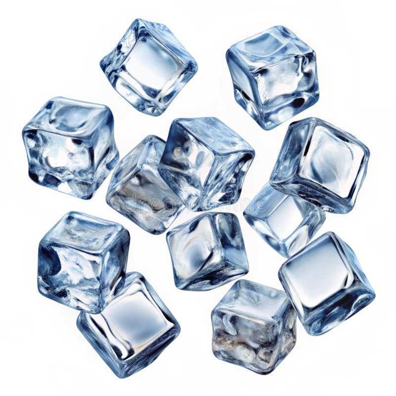Flying ice cubes stock illustration. Illustration of chill - 360427120