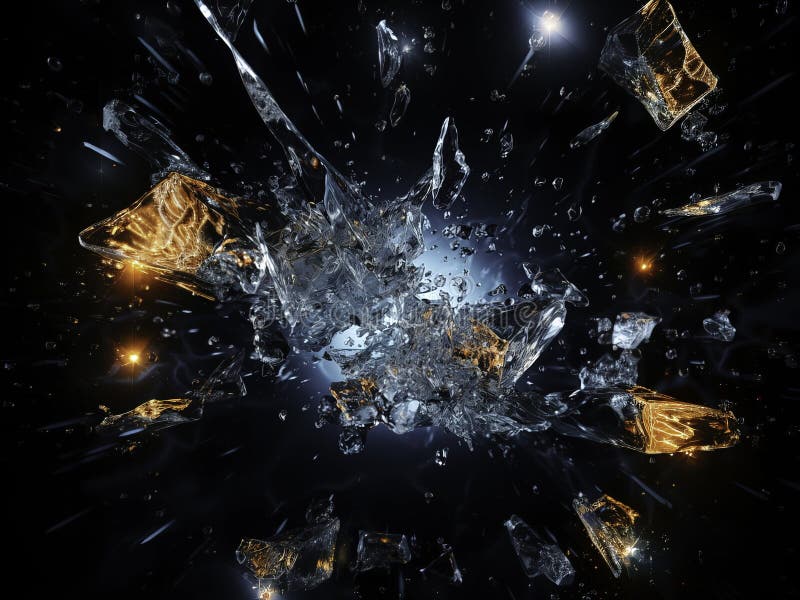 Abstract Design of White Powder Cloud Against Dark Background. Flying ...