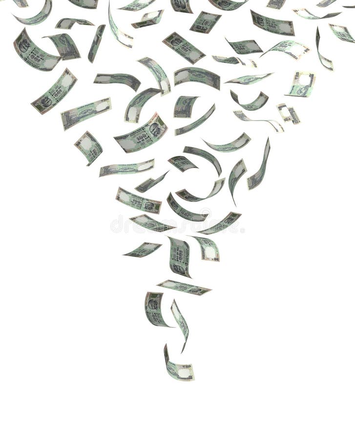 Flying Indian Rupee stock illustration. Illustration of investment ...