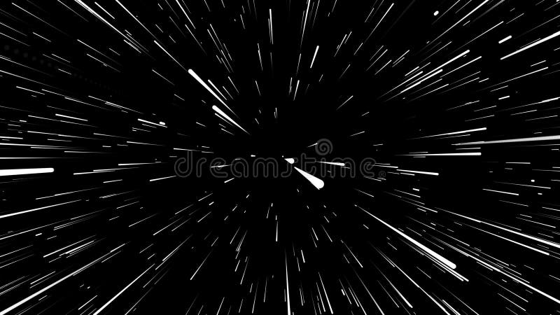 Flying through Infinite Space of Parallel Particle Tracks. Stock ...