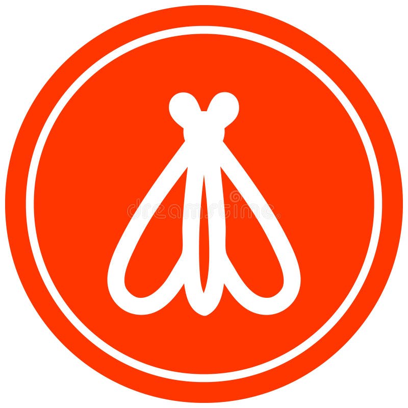 Flying Insect Circular Icon Symbol Stock Vector - Illustration of ...