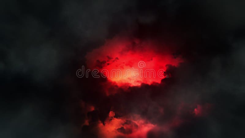 Flying Inside a Storm of Clouds and Lightnings Seamless Loop Stock ...