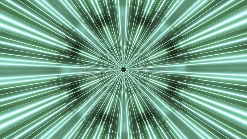 Flying Inside Neon Tunnel with Rays of Light. Design. Blinking Lights ...