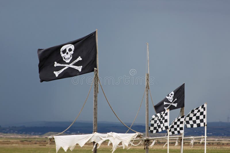 Flying the Jolly Roger stock image. Image of banner, booty - 45522821