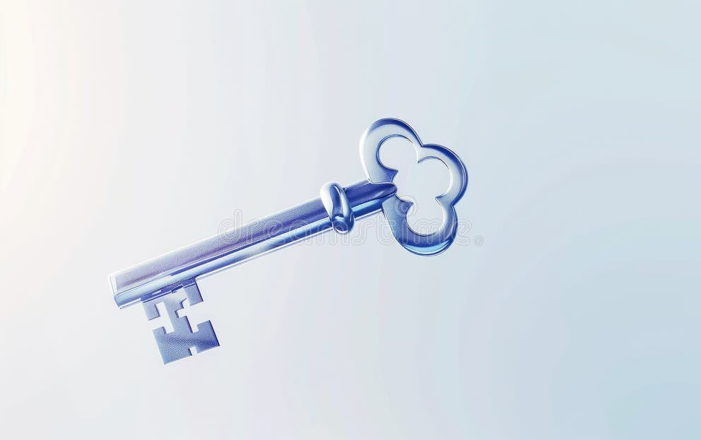 Flying Key in Isolation Isolated on White Background, Stock Photo ...