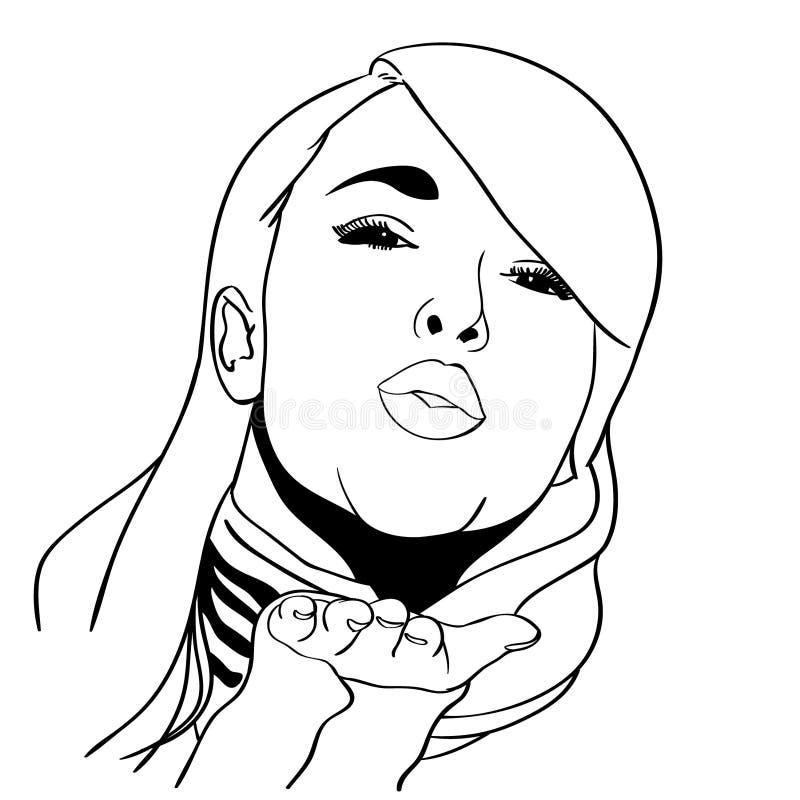 Flying Kiss Vector Illustration by Crafteroks Stock Vector ...