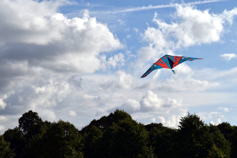 White Kite Above The Clouds Stock Photo - Image of clouds, hobby: 74784544