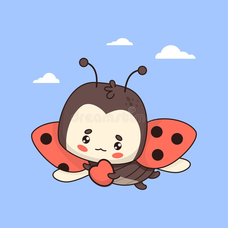 Flying ladybug stock illustration. Illustration of pencil - 11230632
