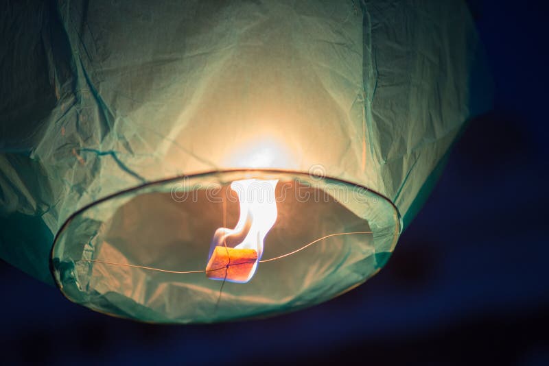 Flying lantern stock photo. Image of night, travel, east - 61655886