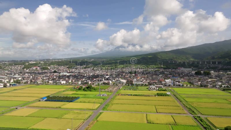Shinkansen and Mt Fuji Drone Video in Japan Stock Footage - Video of ...