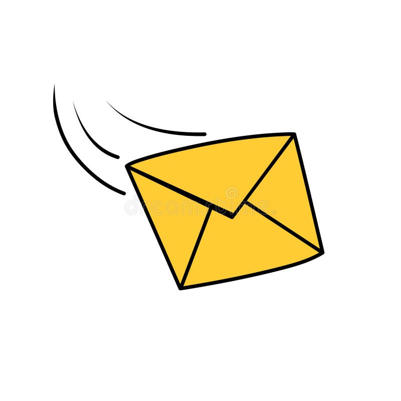 Flying Letter Icon, Love and Heart Vector Stock Vector - Illustration ...