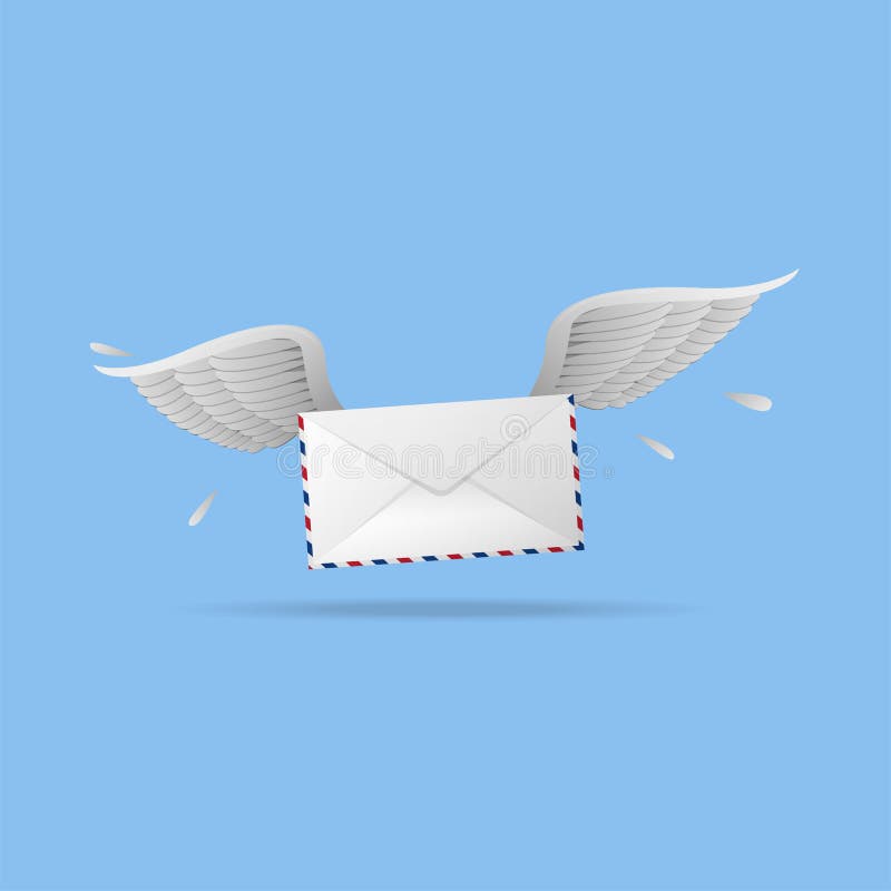 Letter Flying stock vector. Illustration of flying, envelope - 11921051
