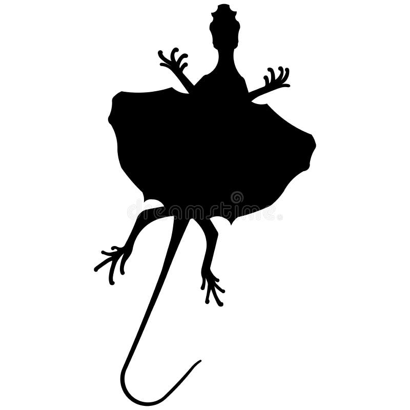 Flying lizard contour stock vector. Illustration of abstract - 134228921