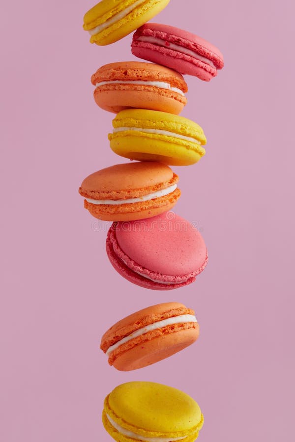 Flying Macarons stock photo. Image of backgrounds, candy - 87306690