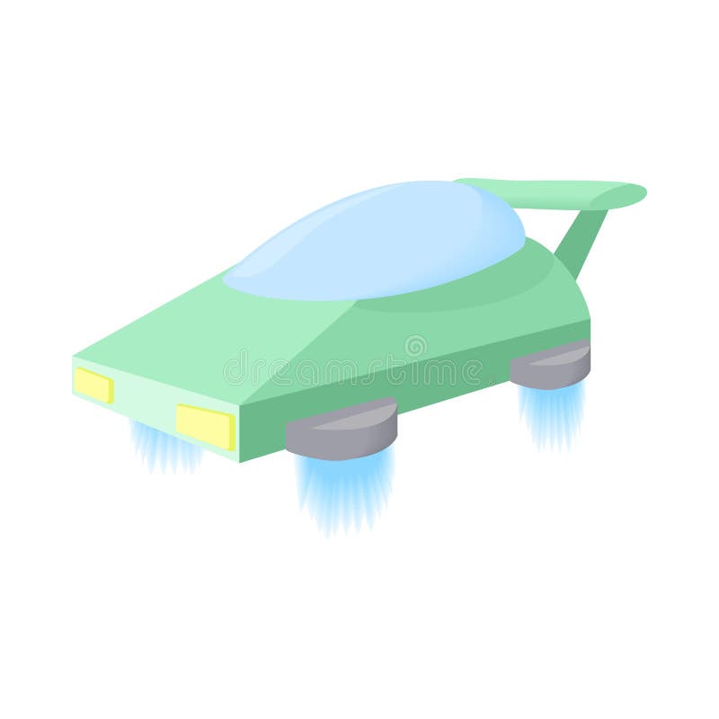 Flying Machine Future Icon, Cartoon Style Stock Vector - Illustration ...