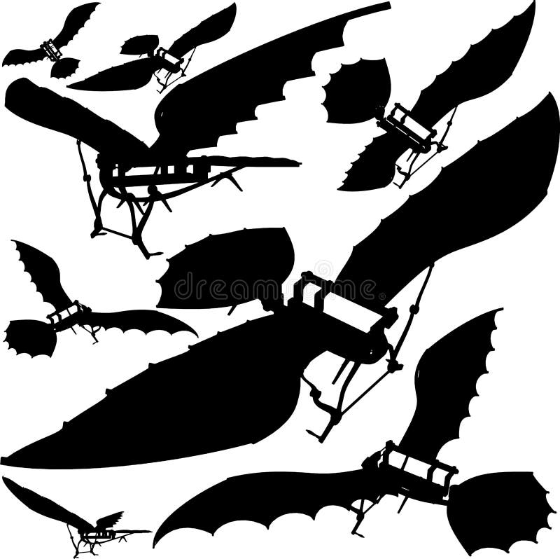 Flying Machine Vector 03 stock vector. Illustration of design - 10242723