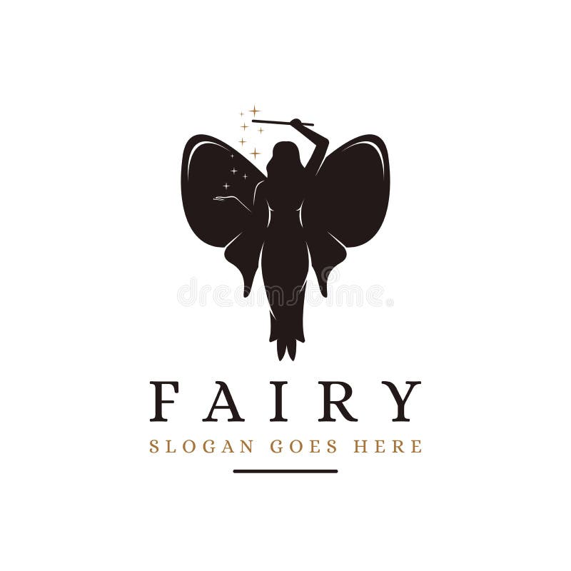 Flying Magical Fairy Logo Vector Illustration Stock Vector ...