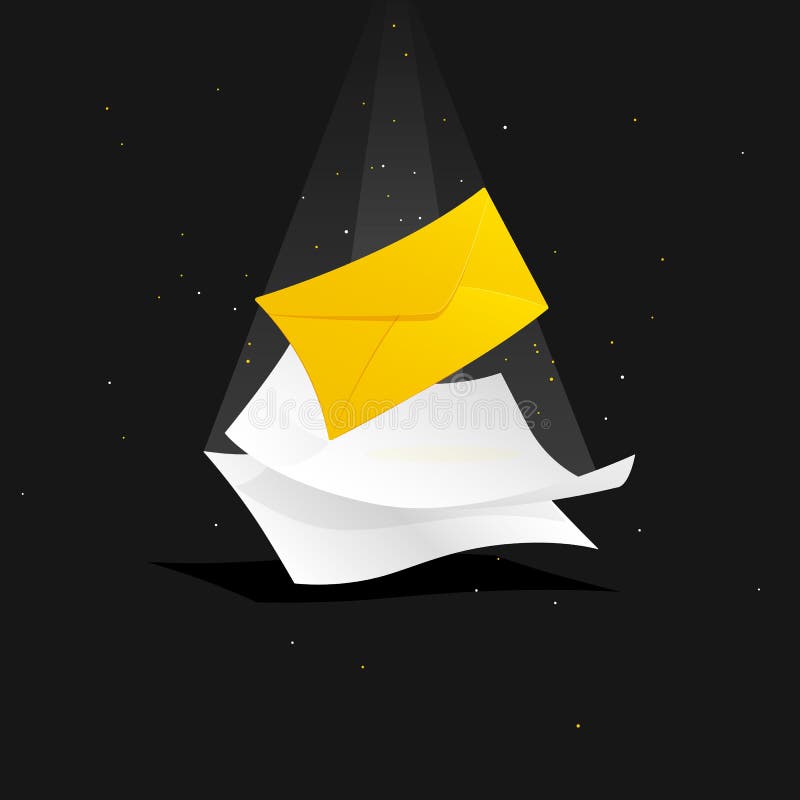 Flying mail stock vector. Illustration of corporate, clip - 20881941