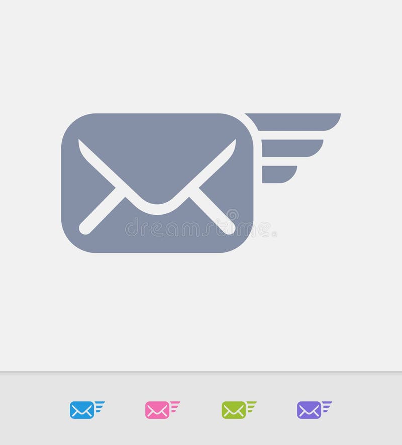 Flying Mail - Granite Icons Stock Vector - Illustration of envelope ...
